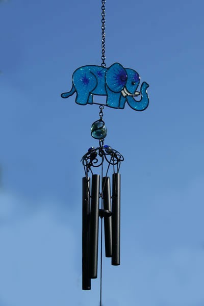 Elephant Wind Chime, blue - The Wind Chime Shop Limited