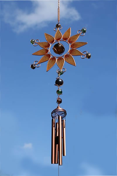 Sunflower Wind Chime, large orange - The Wind Chime Shop Limited